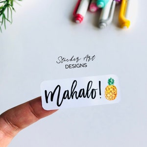 37 MAHALO! Stickers, Happy Mail Stickers, Pineapple Stickers, Packaging ...