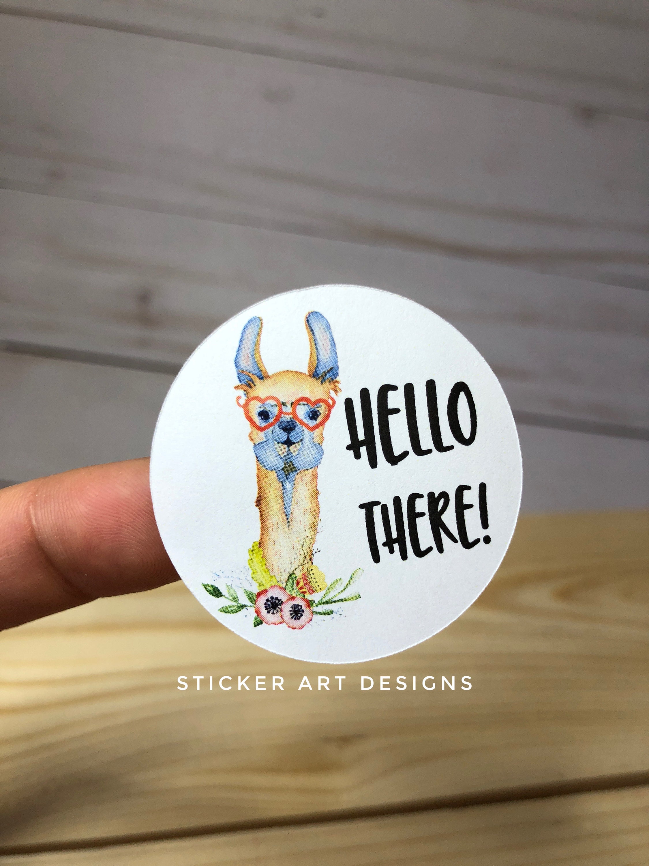 30 HELLO THERE Sticker Llama Stickers Alpaca Stickers - Etsy