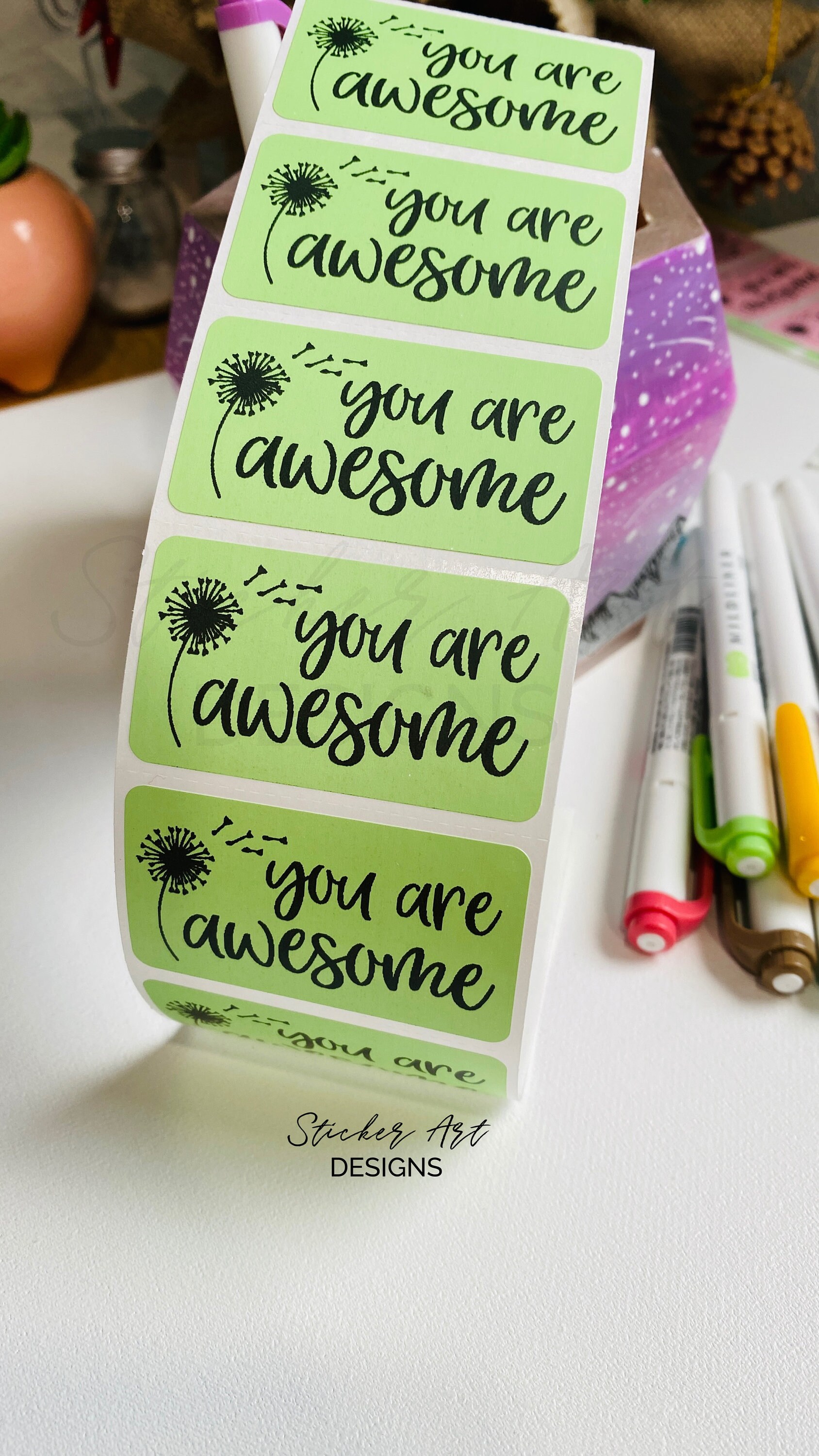 Happy Mail Labels You Are Awesome Stickers Business | Etsy