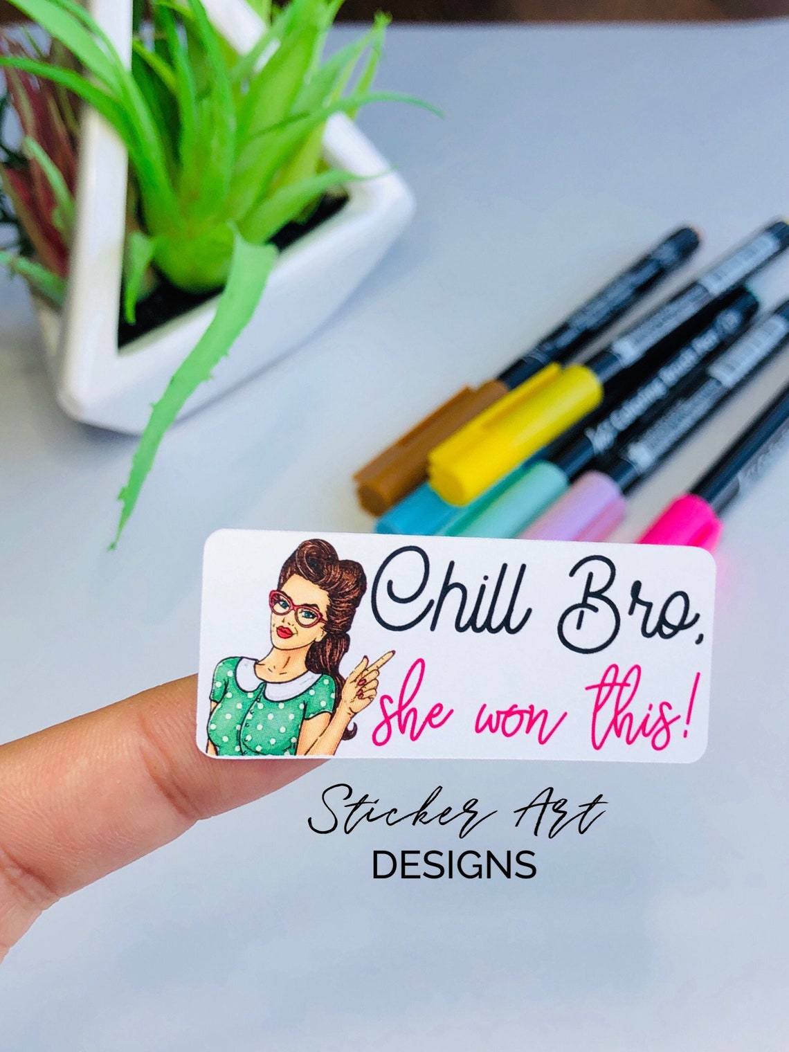 27 Chill Bro She Won This Stickers Happy Mail Label Funny | Etsy