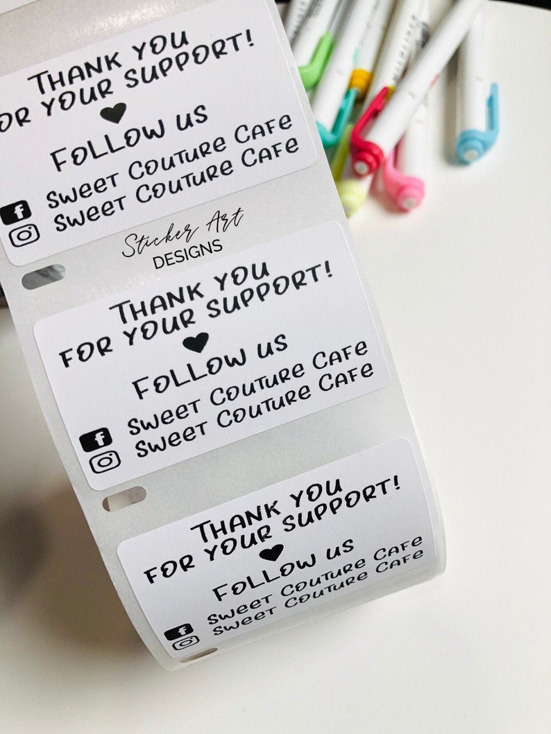 THANK YOU for your support Stickers Business Stickers Thank | Etsy