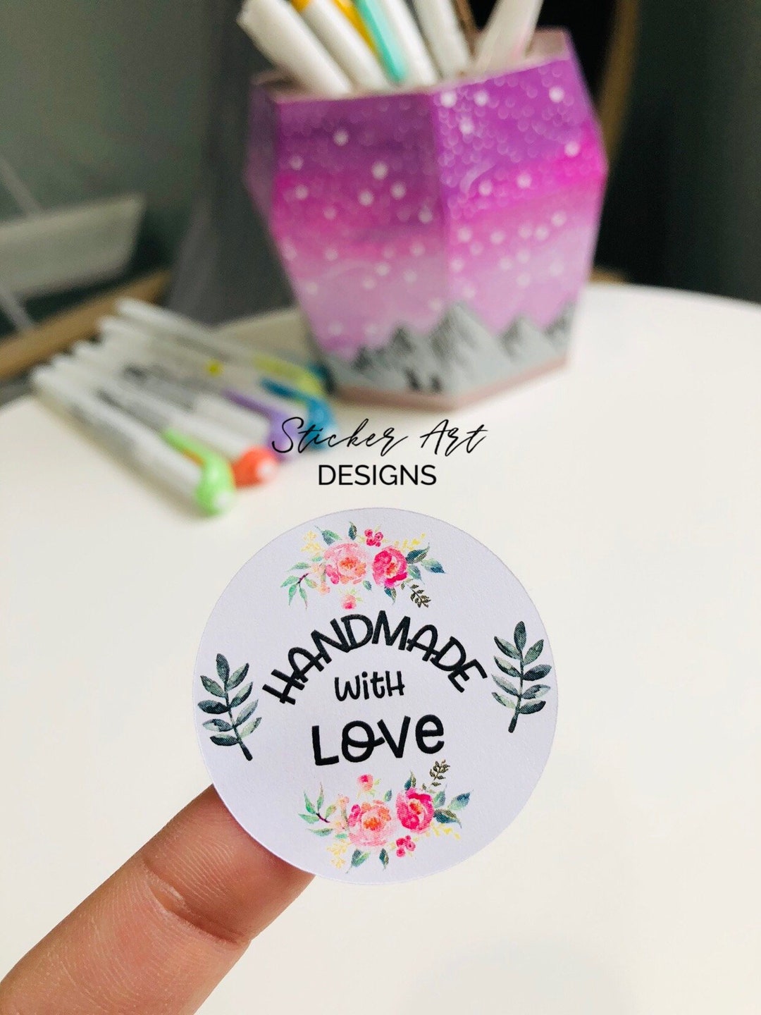 Handmade With Love Stickers, Happy Mail Stickers, Wedding Stickers ...