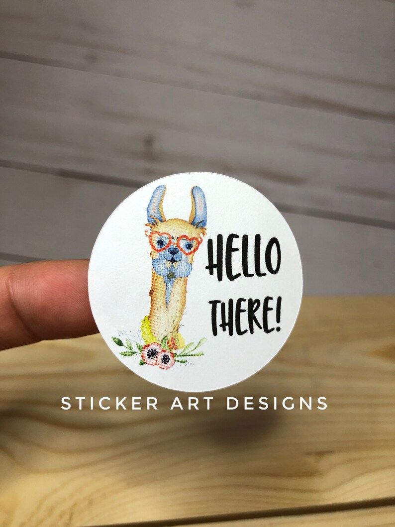 30 HELLO THERE Sticker Llama Stickers Alpaca Stickers - Etsy