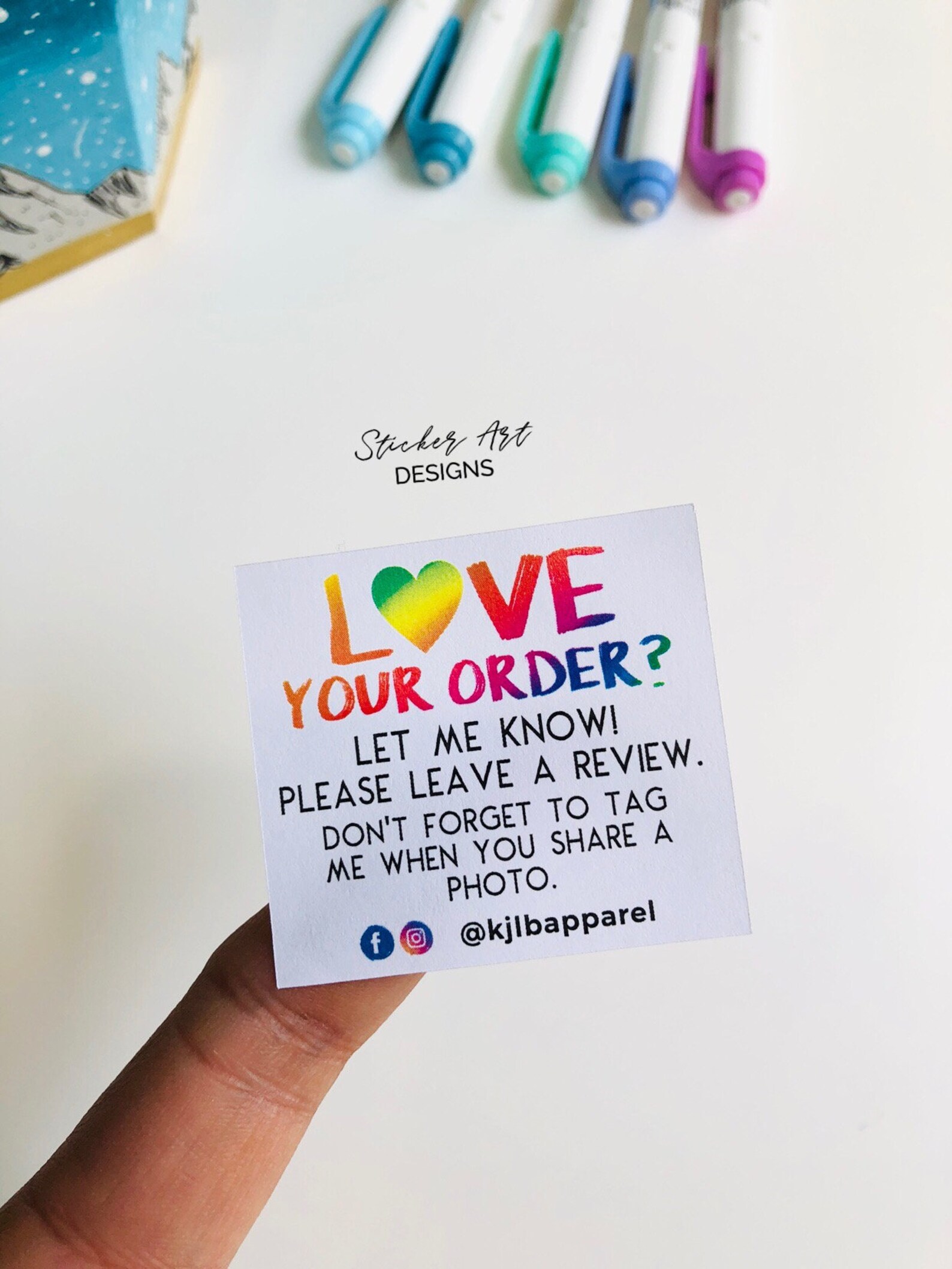 Review Business Labels, Rainbow Stickers, Small Business Stickers ...