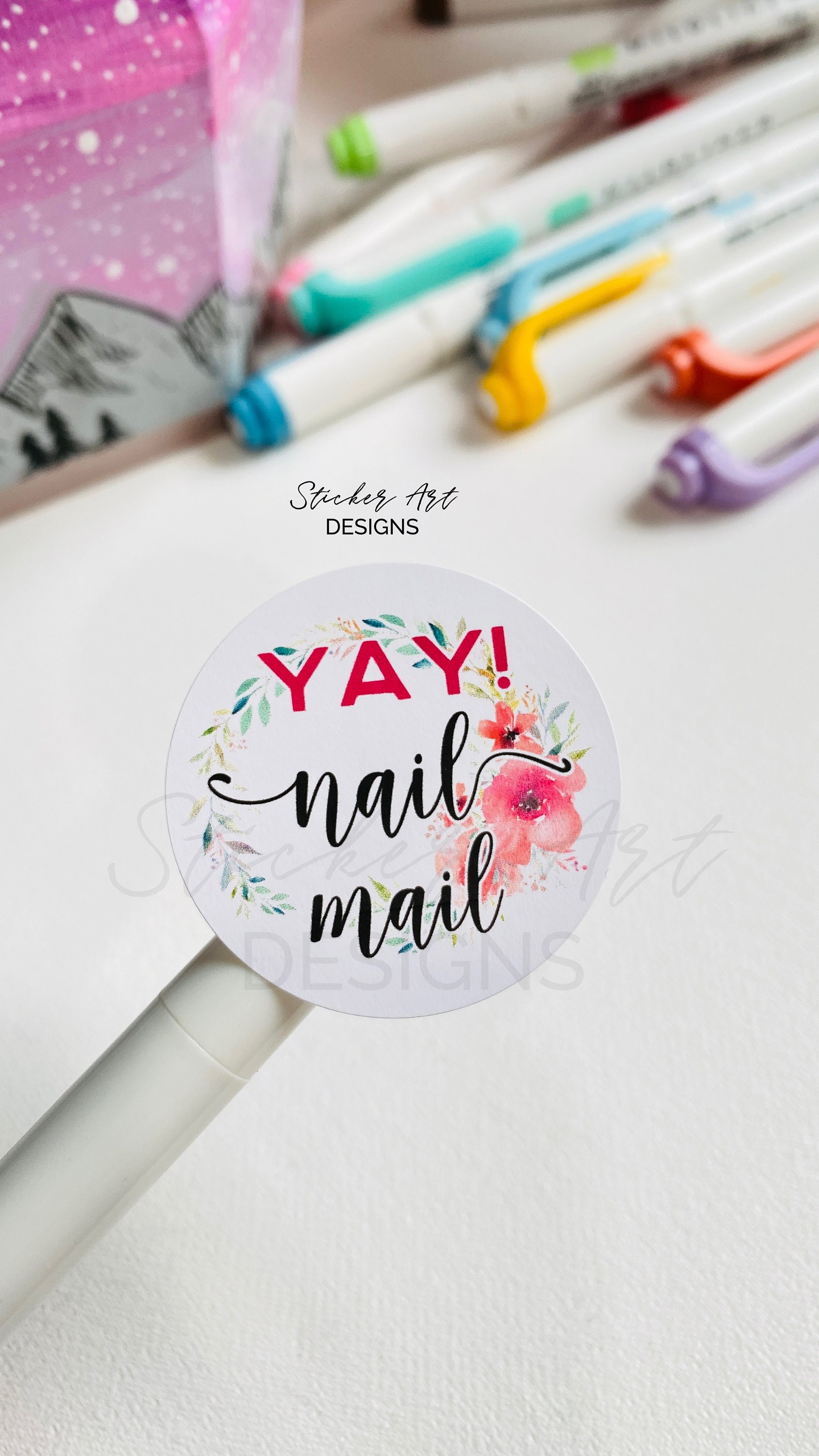 16 Happy Mail Labels Packaging Stickers Color Street - Etsy