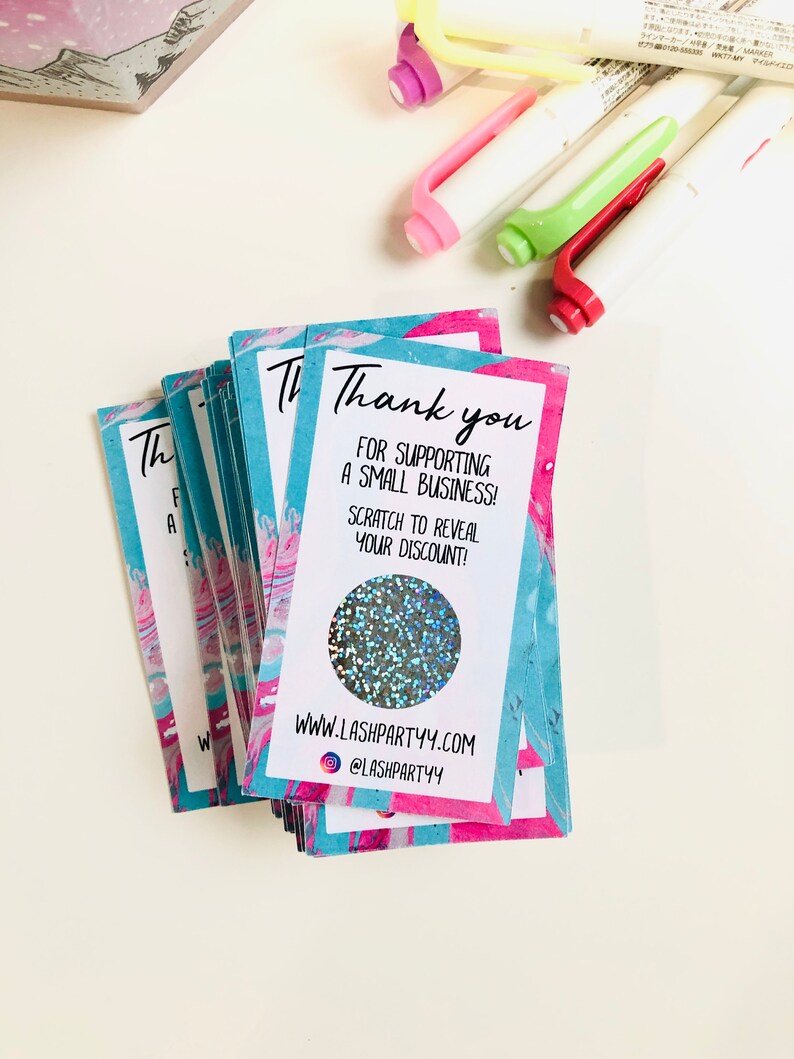 Small Business Scratch off Cards Packaging Supplies Thank - Etsy