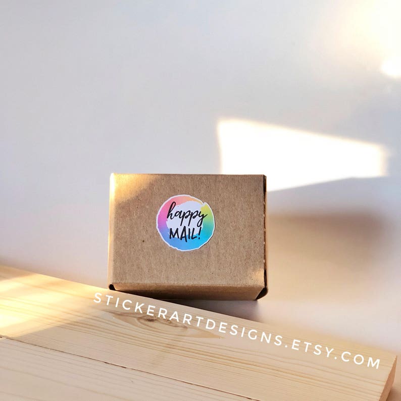 Handmade With Love Stickers Happy Mail Stickers Packaging - Etsy