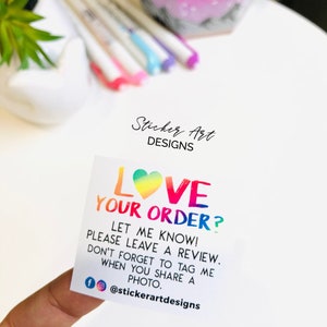 Leave a Review Stickers, Thank You Business Stickers, Thank You ...