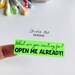 Open Me Already Stickers, Business Stickers, Funny Happy Mail Stickers ...