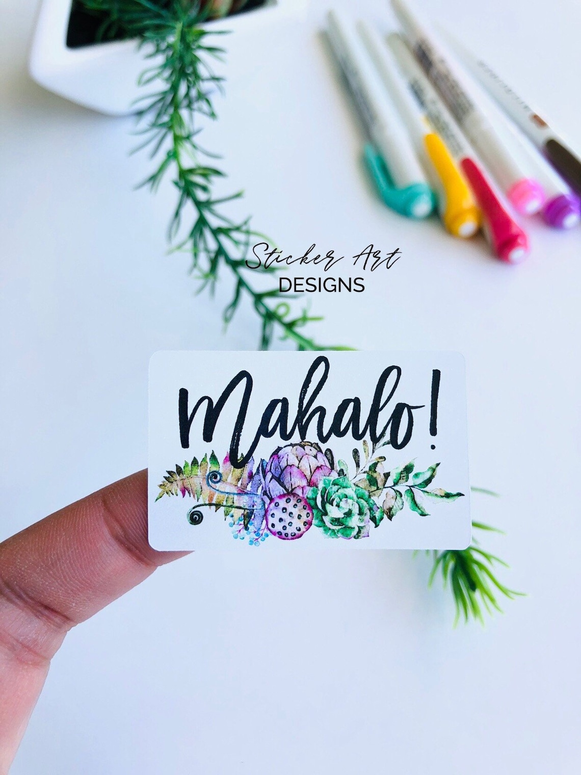 32 MAHALO Stickers HAWAII Inspired Sticker Spring Summer | Etsy