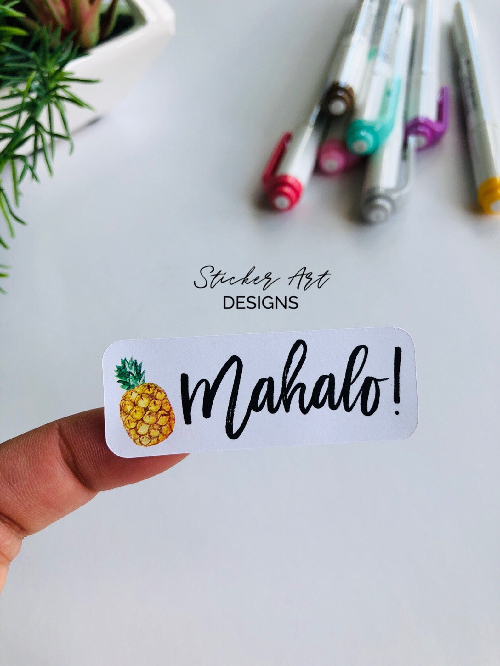 37 Pineapple MAHALO Stickers Happy Mail Stickers Pineapple | Etsy