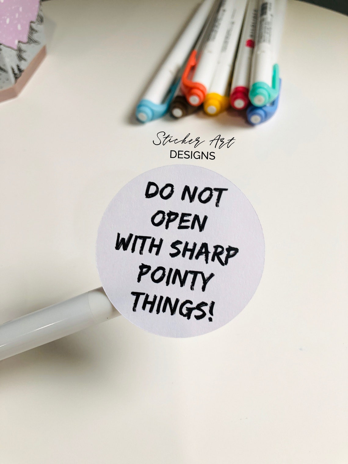 30 Do Not Use Sharp Objects to Open Stickers Packaging - Etsy