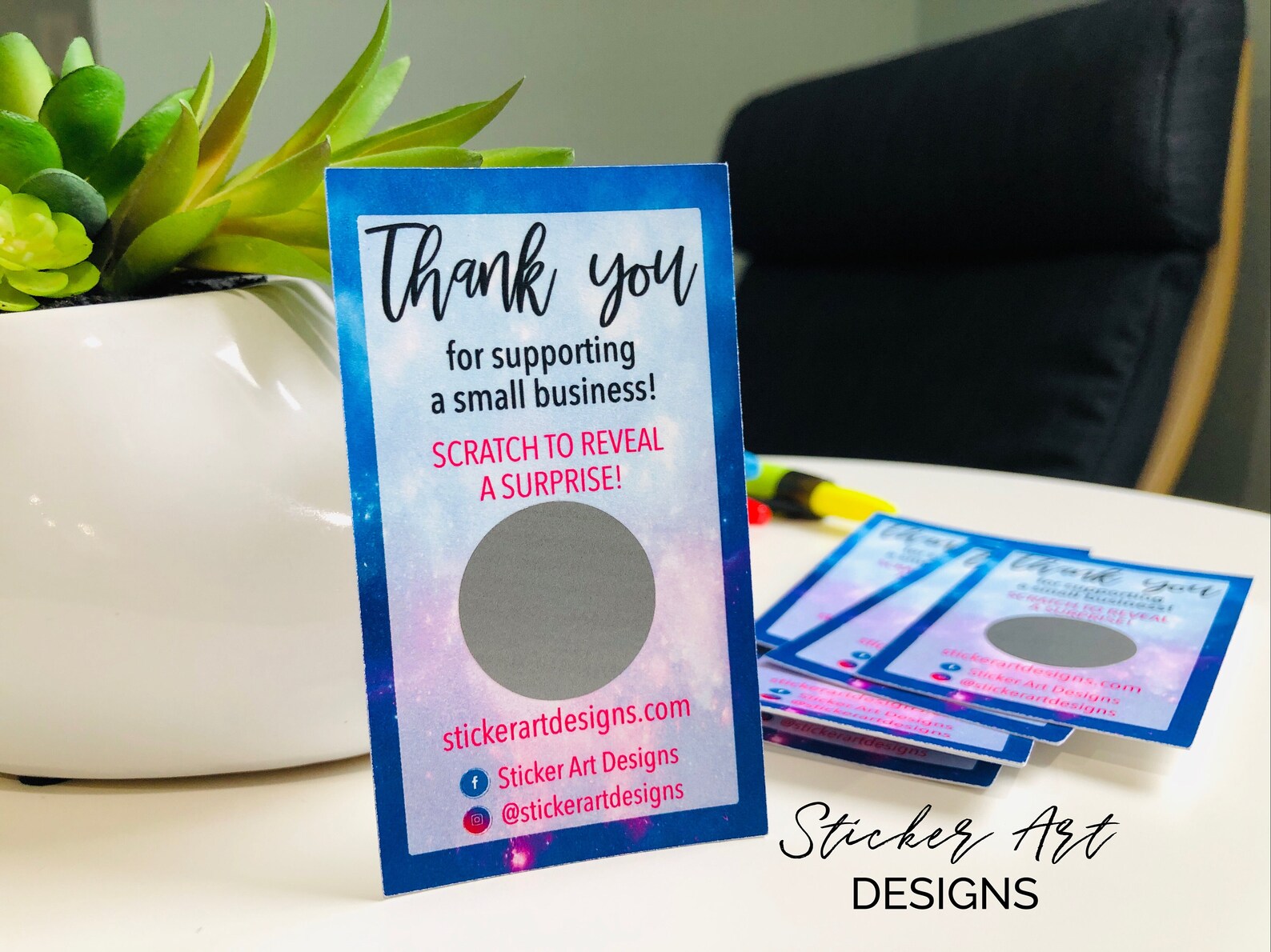 Small Business Cards Scratch off Win Cards Packaging - Etsy