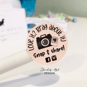 42 Love It Snap & Share Stickers, Social Media Stickers, Business ...