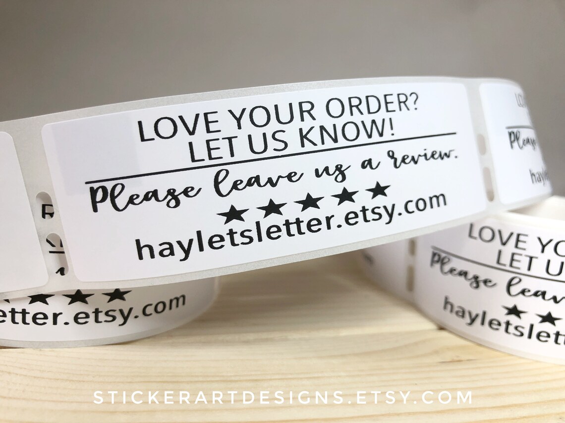 Leave Us a Review Stickers Etsy Review Reminder Etsy Review - Etsy