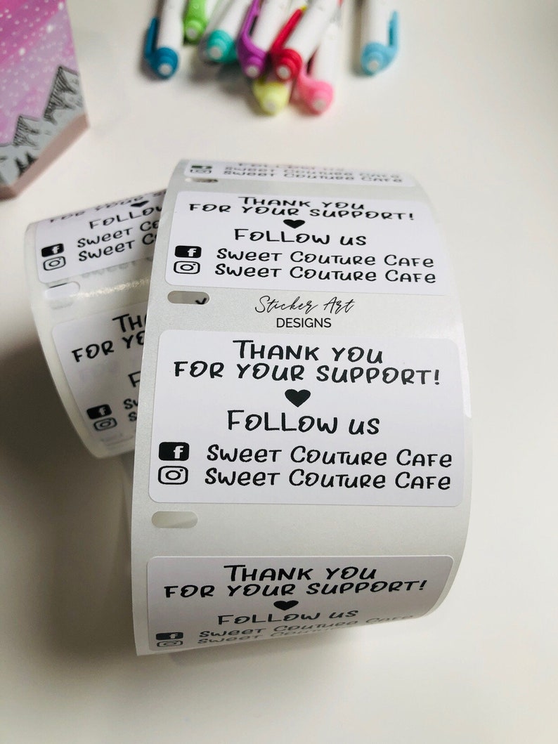 THANK YOU for your support Stickers Business Stickers Thank | Etsy