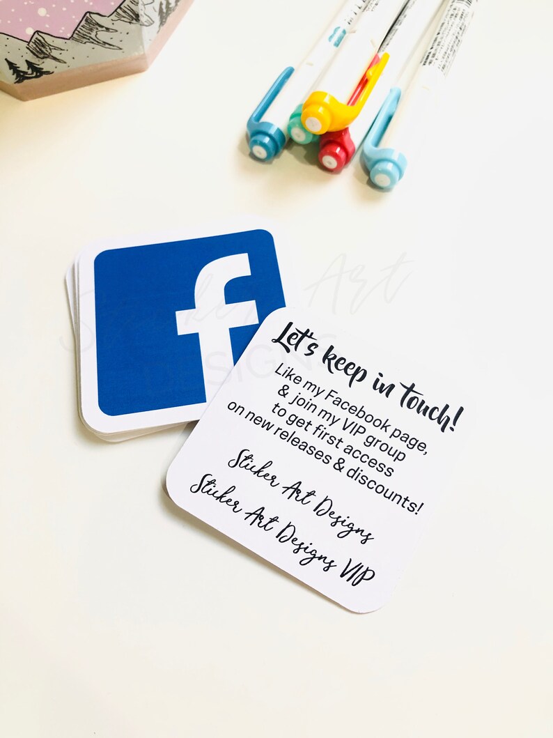 Custom Instagram Social Media Cards Facebook Cards Craft - Etsy
