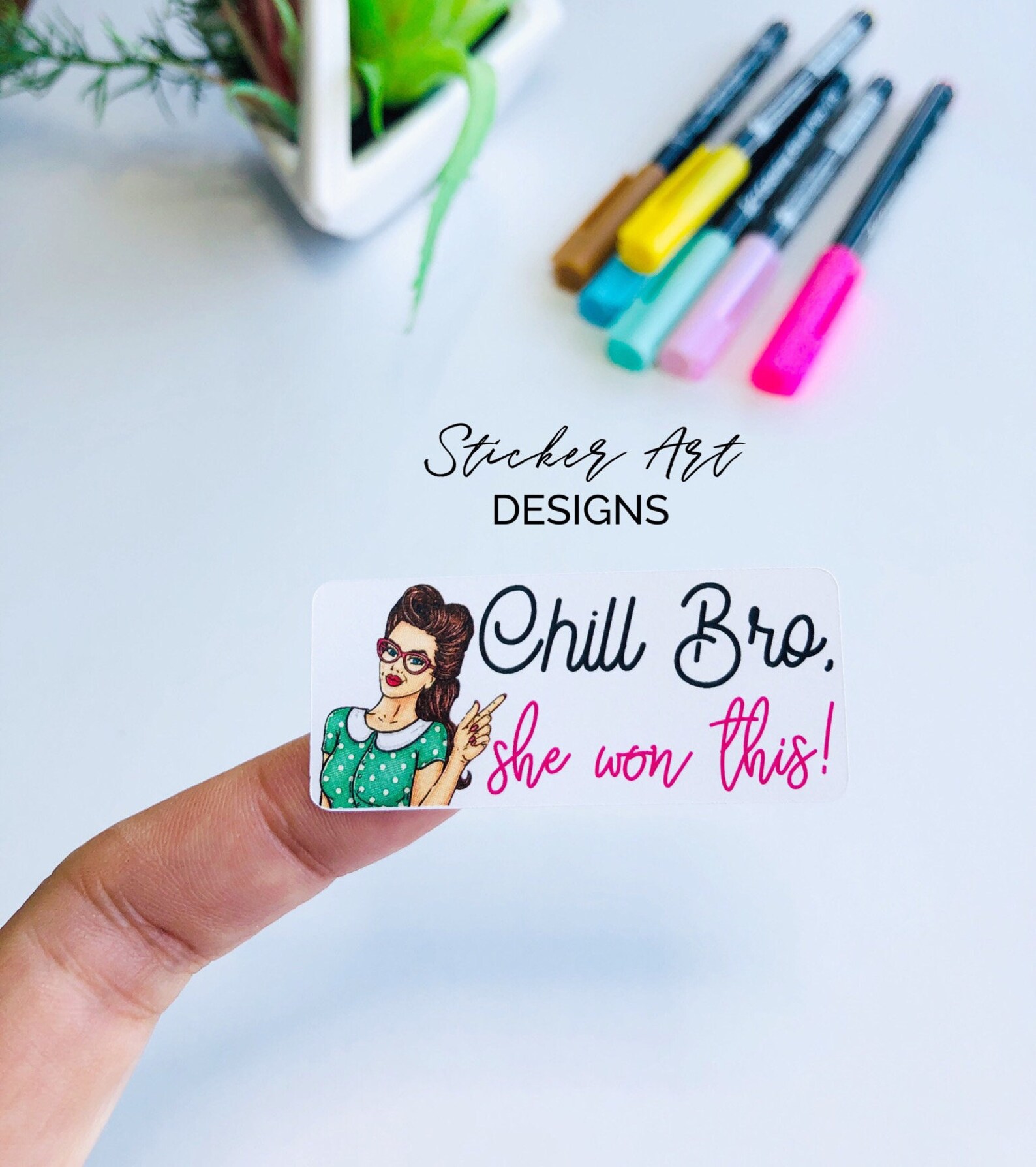 27 Chill Bro She Won This Stickers Happy Mail Label Funny | Etsy