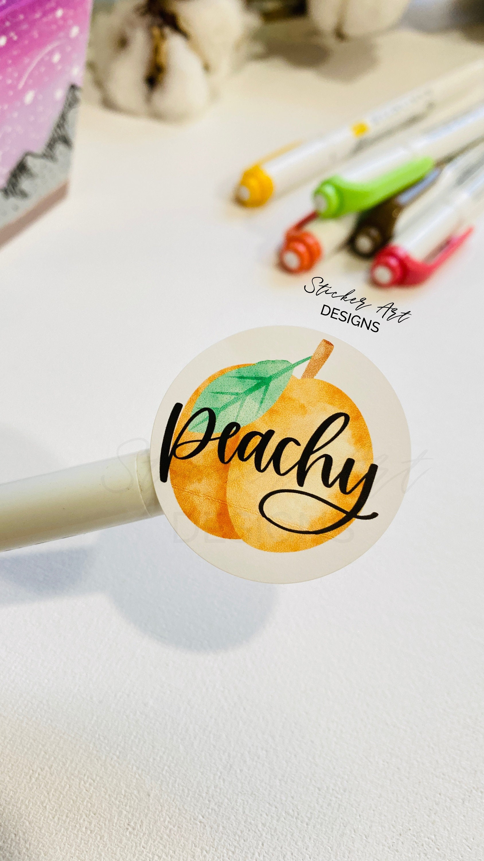 16 PEACHY Stickers, Georgia Peach Labels, Happy Mail Labels, Packaging ...