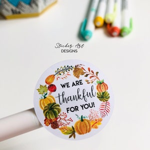 28 Thankful for You Stickers, Happy Fall Stickers, Pumpkin Stickers ...
