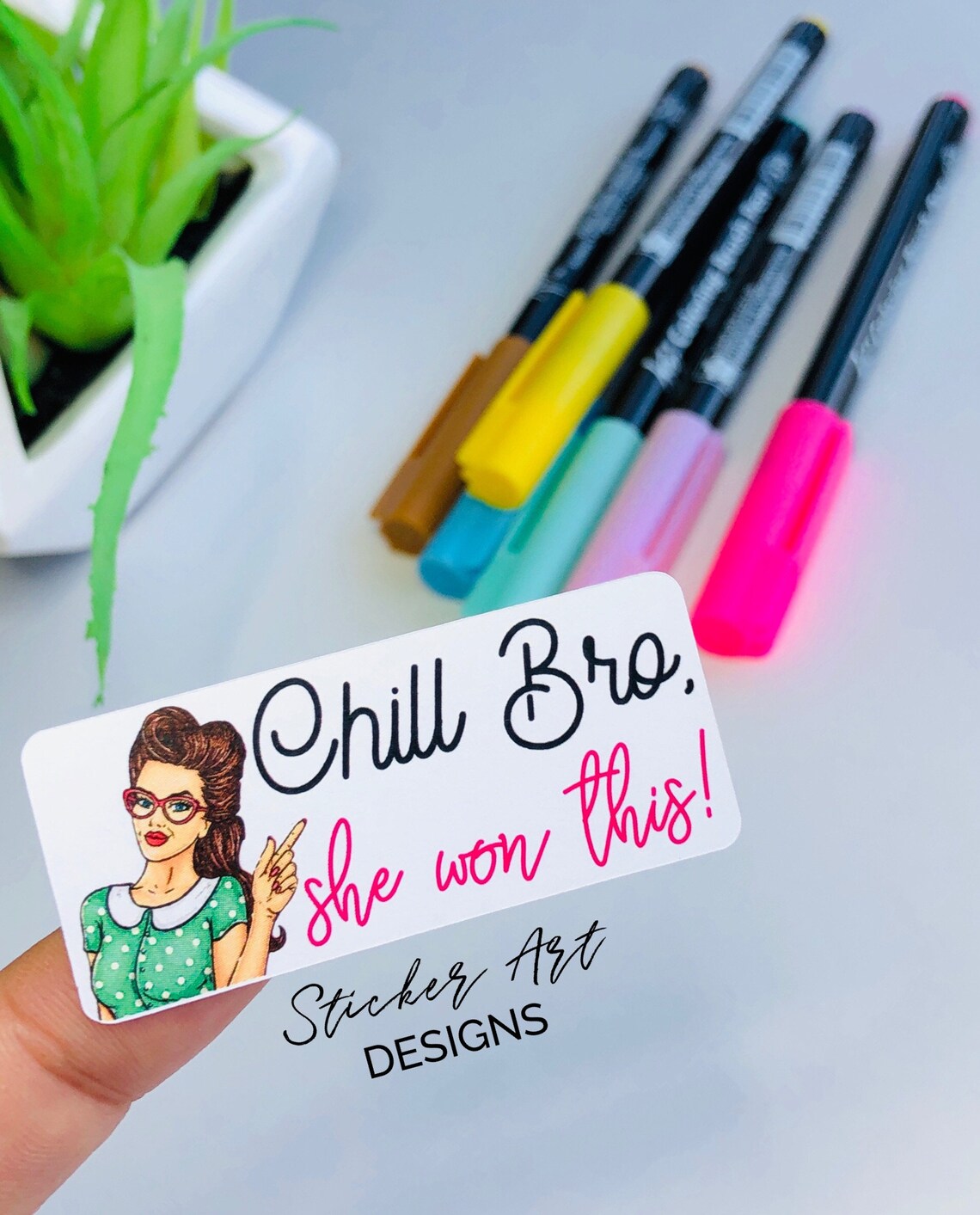 27 Chill Bro She Won This Stickers Happy Mail Label Funny - Etsy