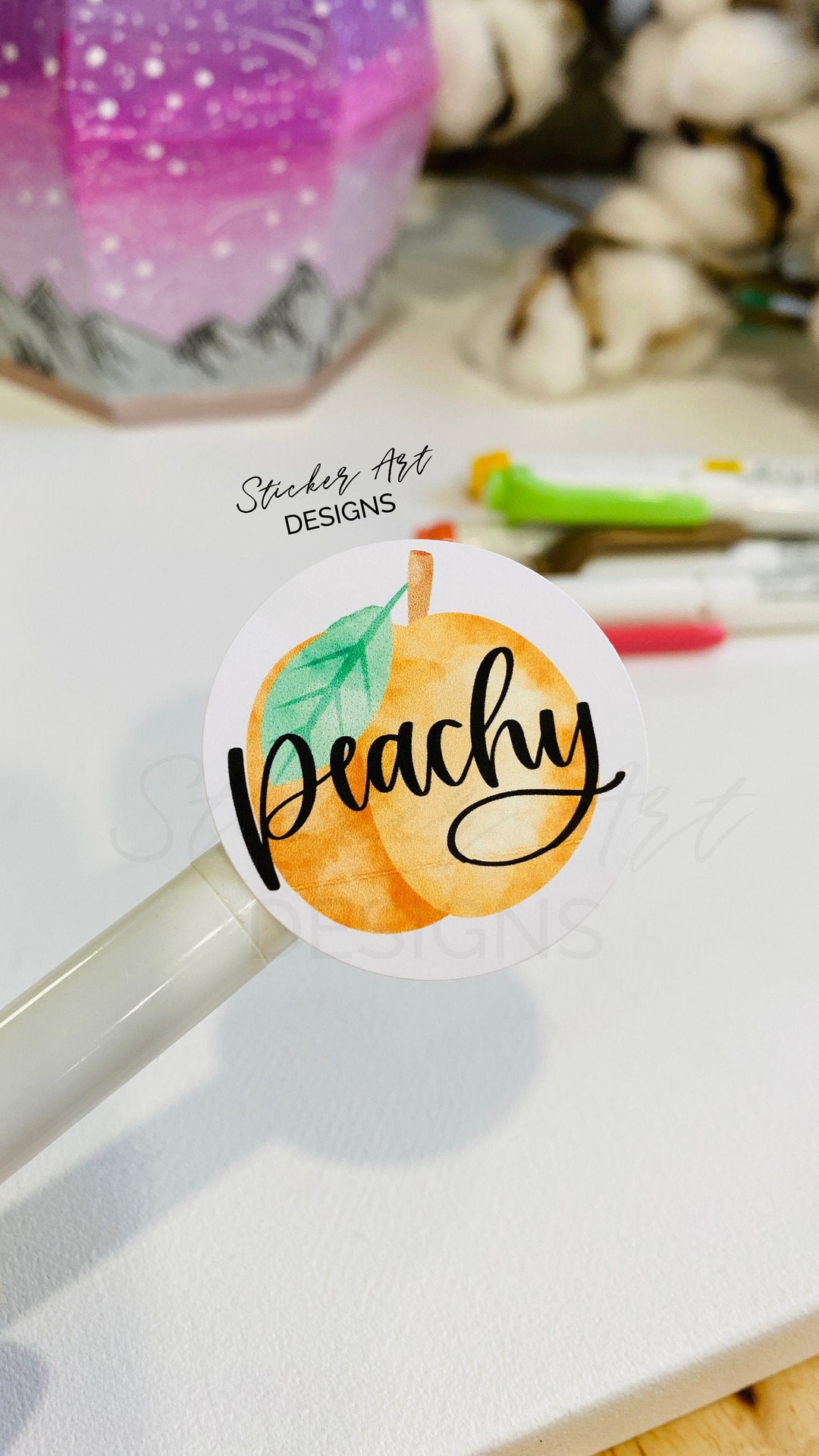 16 PEACHY Stickers, Georgia Peach Labels, Happy Mail Labels, Packaging ...