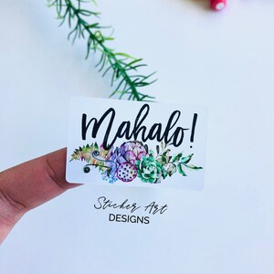 32 MAHALO Stickers, HAWAII Inspired Sticker, Spring Summer Themed ...