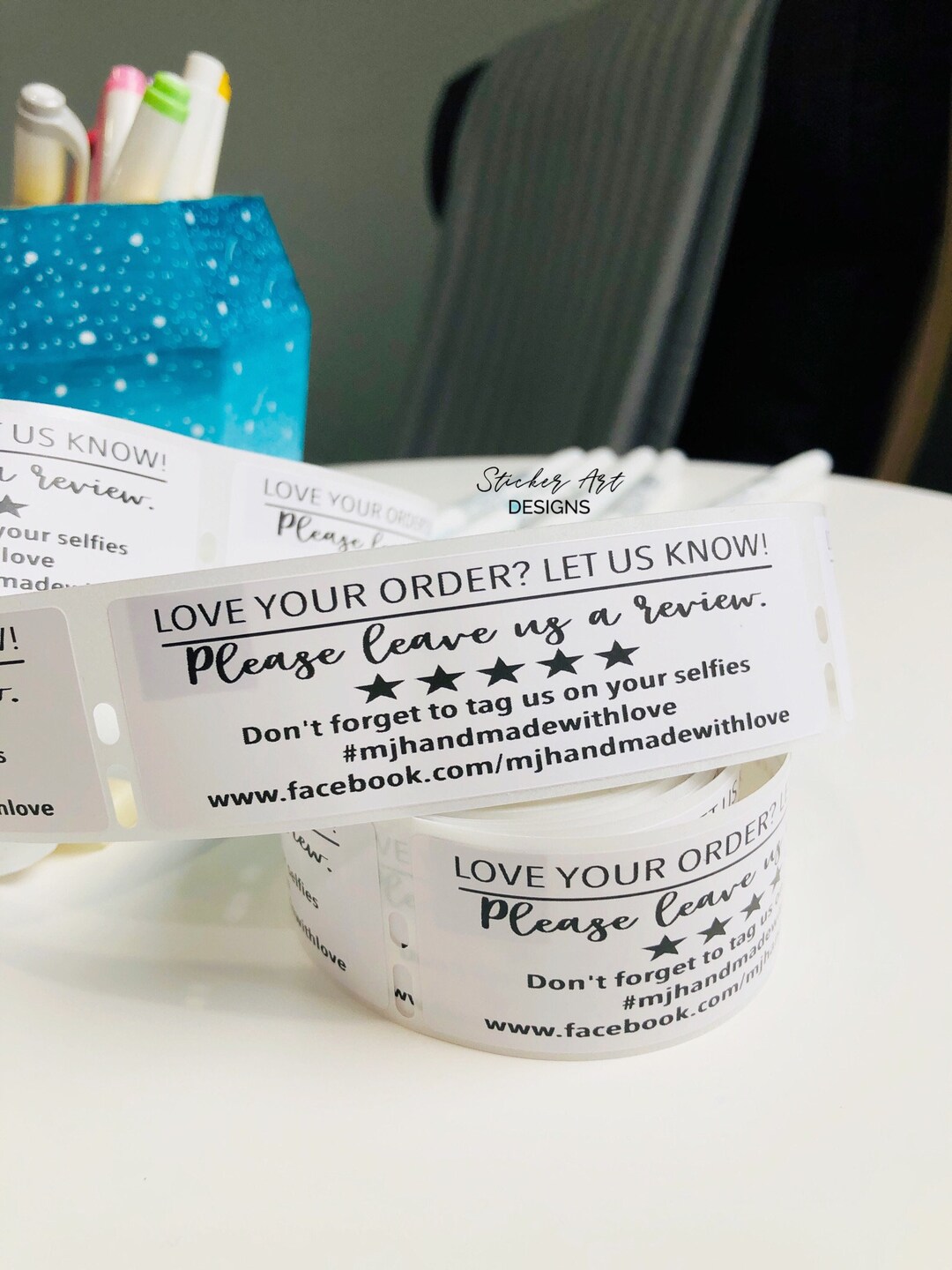 100/200/300 Custom Review Labels, Tag Us Business Labels, Personalized ...