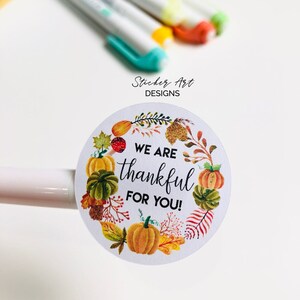 28 Thankful for You Stickers, Happy Fall Stickers, Pumpkin Stickers ...