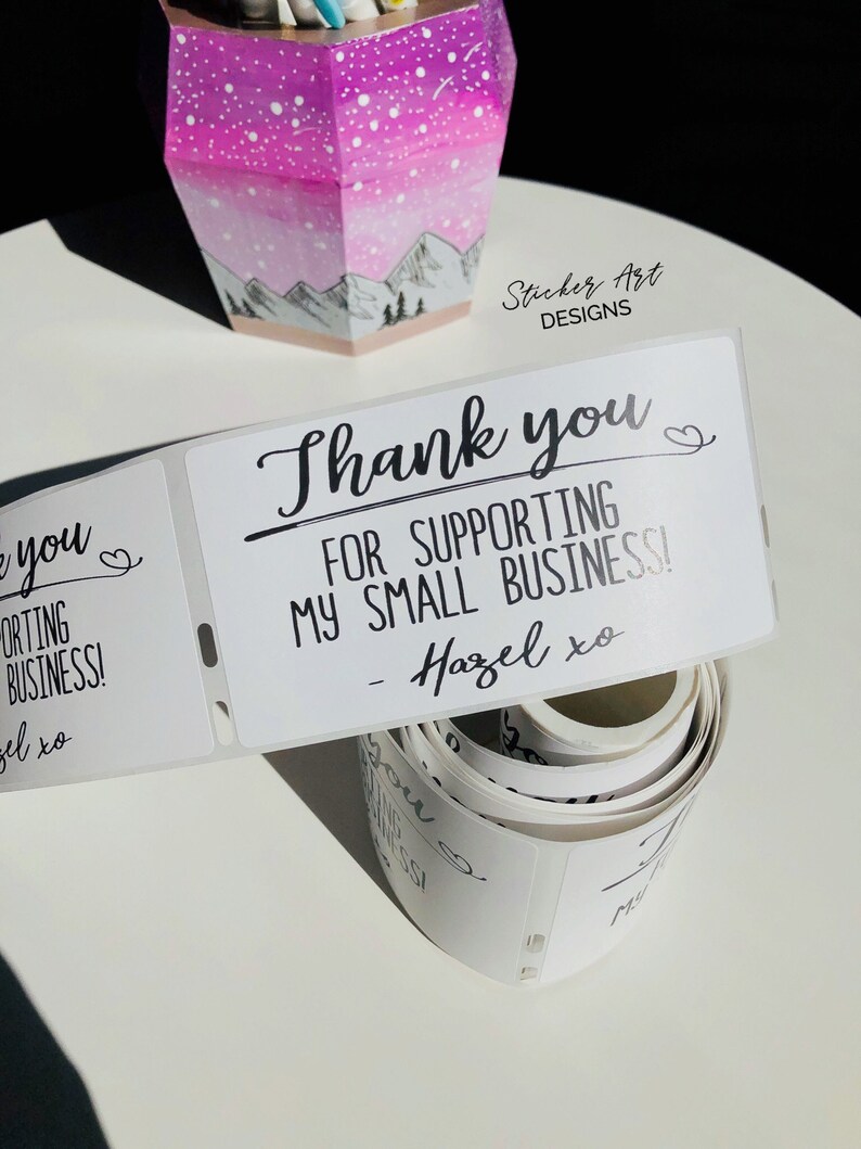 Thank You Business Stickers Personalized Business Labels | Etsy