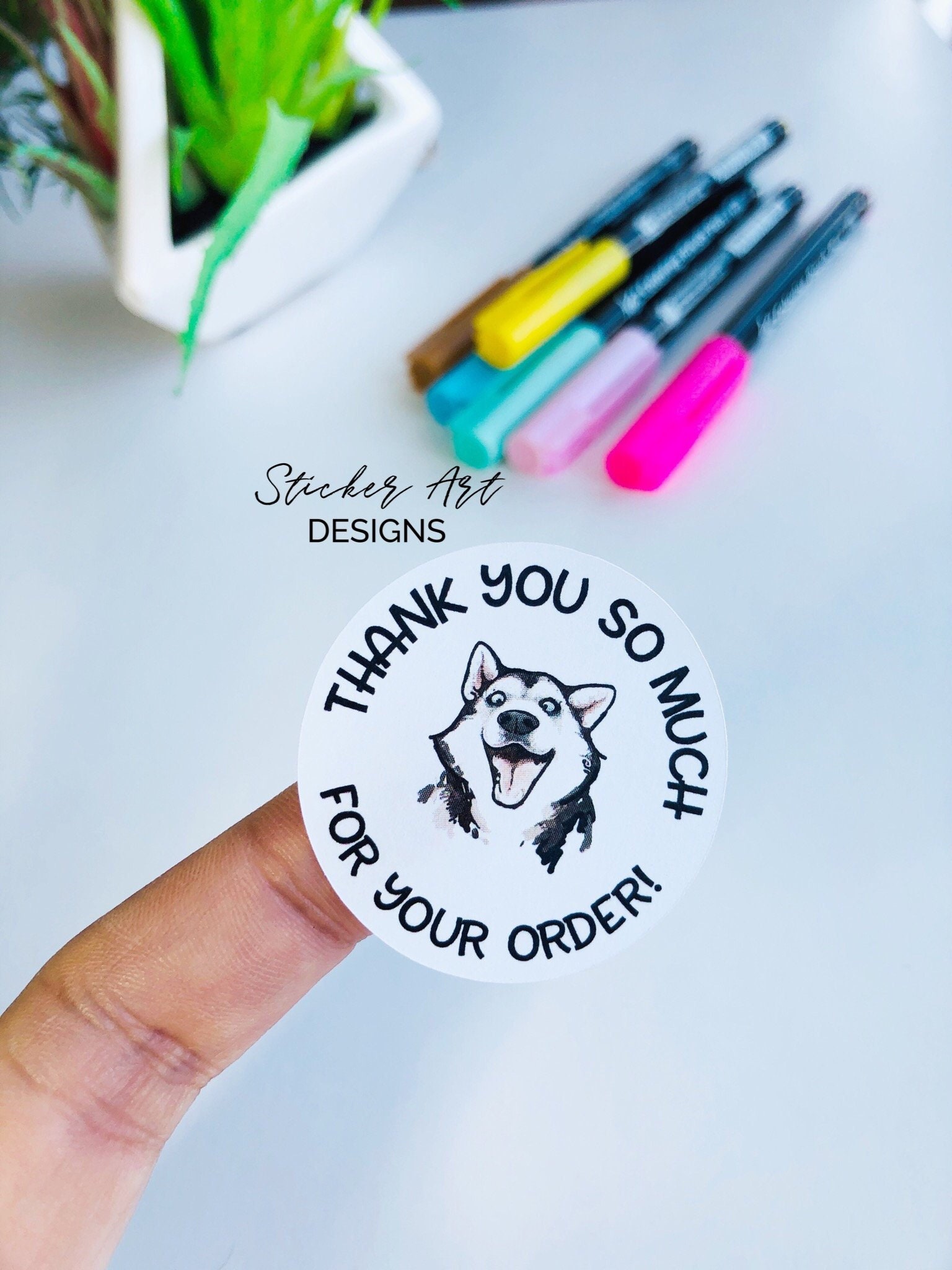 30 Thank You Stickers Thank you for your order Stickers | Etsy