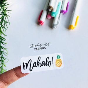 37 MAHALO! Stickers, Happy Mail Stickers, Pineapple Stickers, Packaging ...