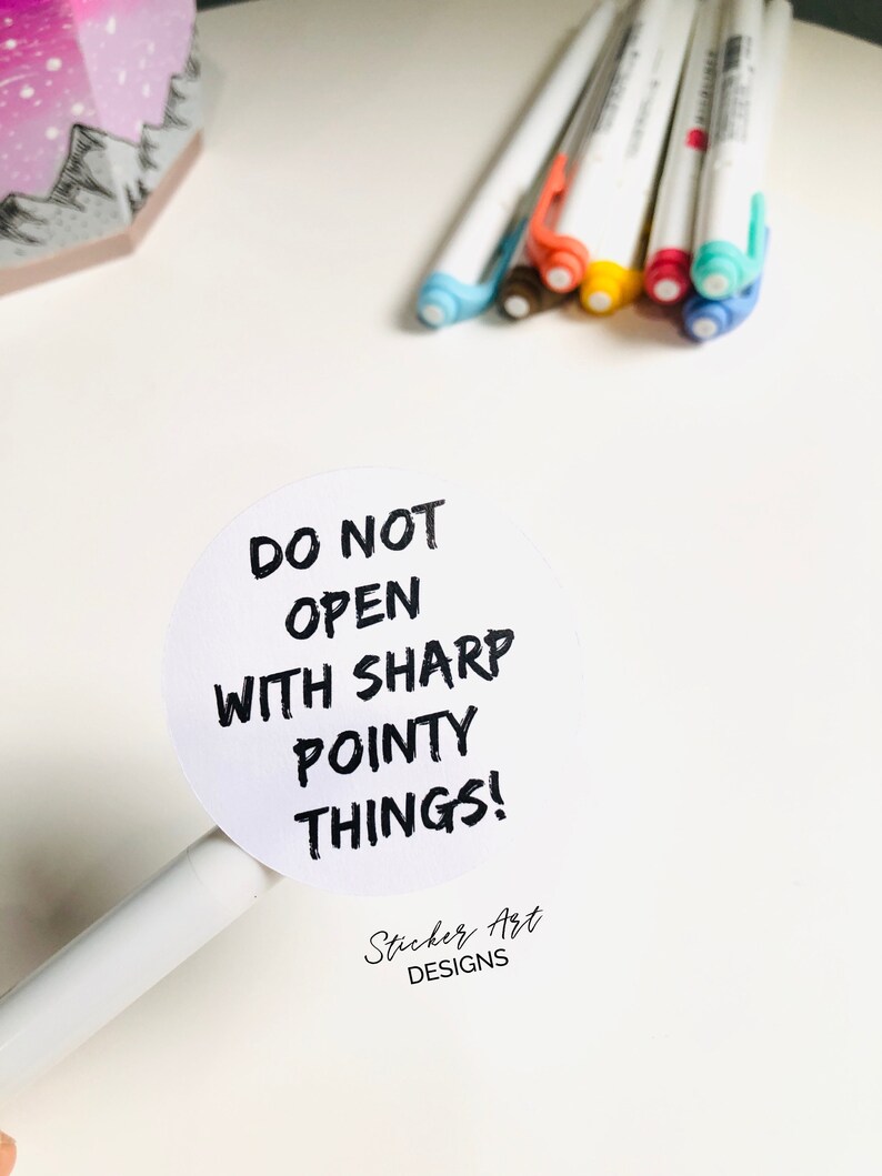 30 Do Not Use Sharp Objects To Open Stickers Packaging | Etsy