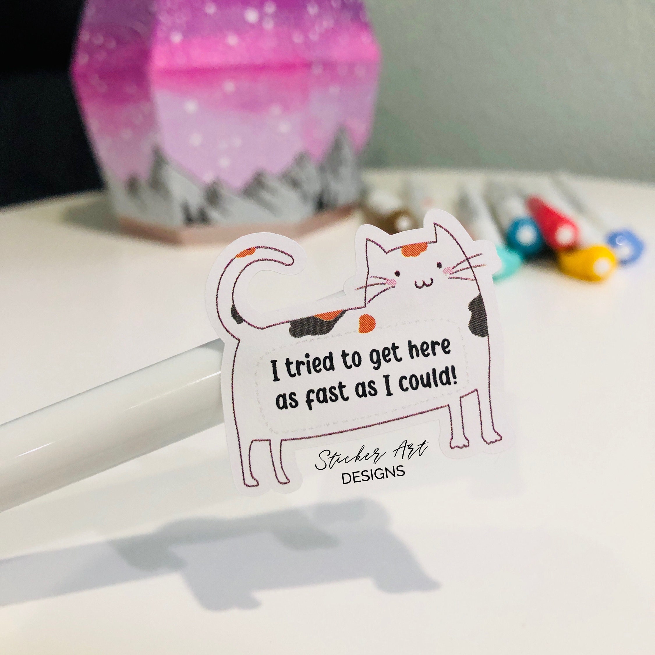 35 Happy Mail Sticker Packaging Label Funny Cat Labels | Etsy