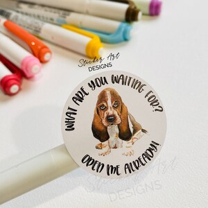 16 Fun Basset Hound Stickers, Happy Mail Labels, Packaging Stickers ...