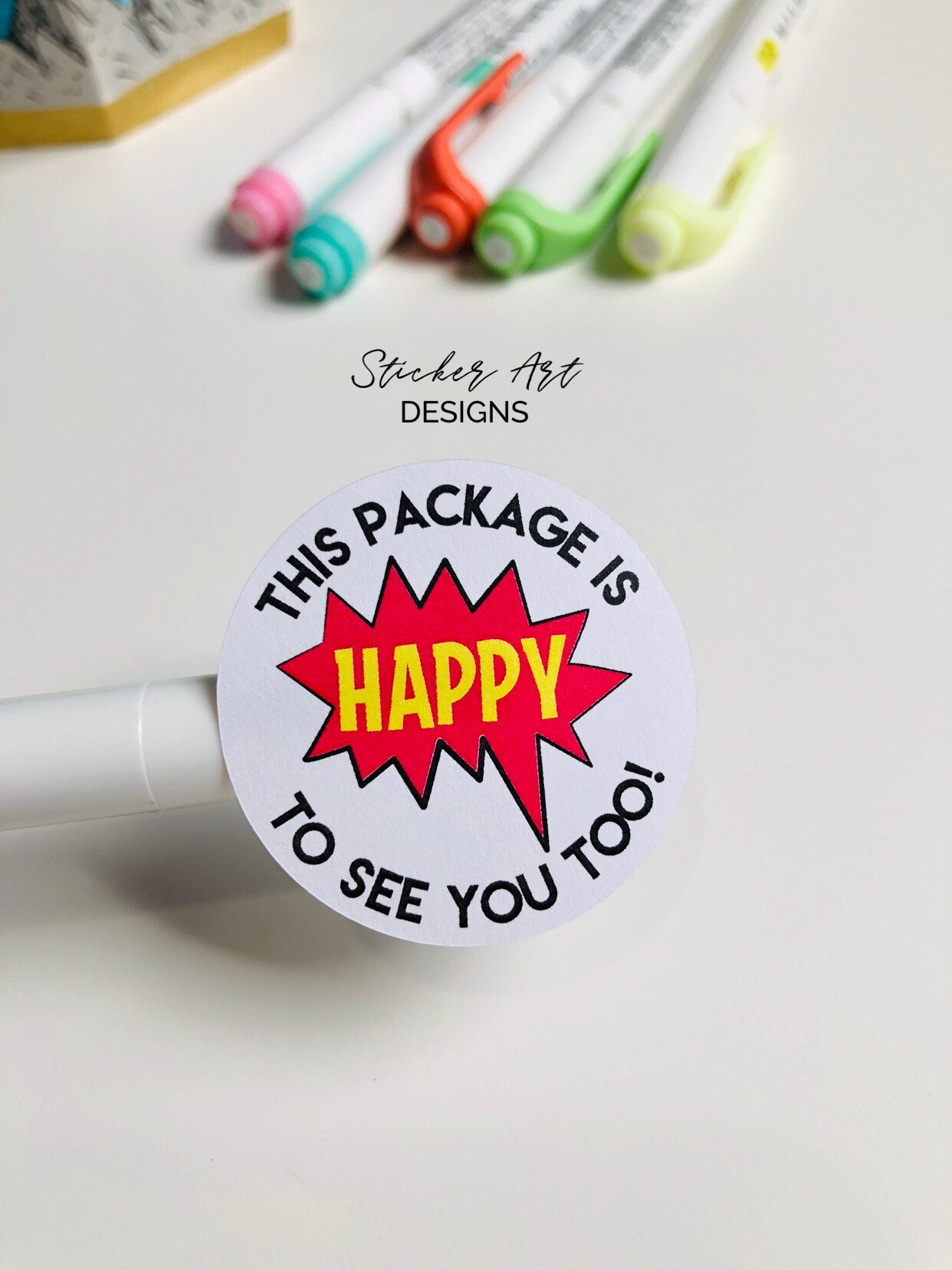 30 This Package is HAPPY to See You Too Stickers Happy Mail - Etsy UK