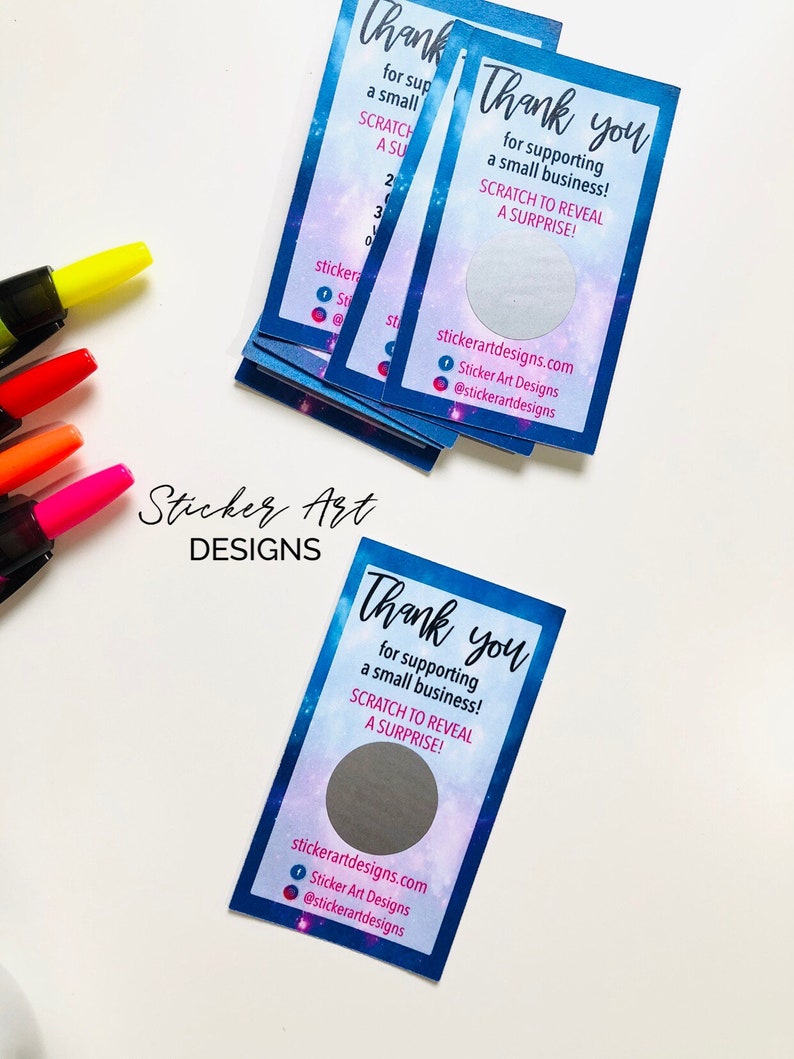 Small Business Cards Scratch off Win Cards Packaging - Etsy