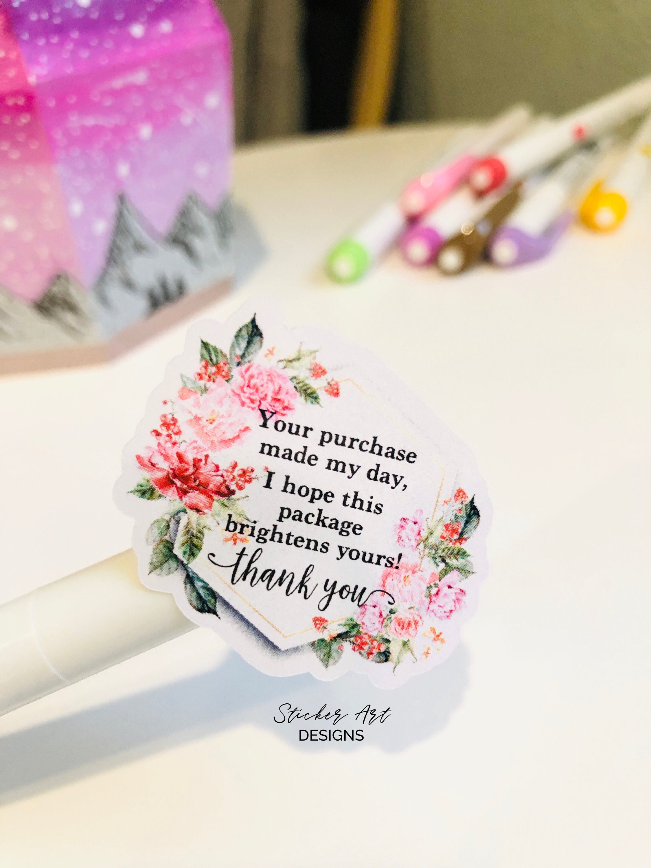 35 Thank You Stickers Happy Mail Labels Packaging Stickers | Etsy