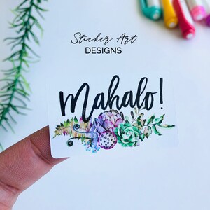 32 MAHALO Stickers, HAWAII Inspired Sticker, Spring Summer Themed ...