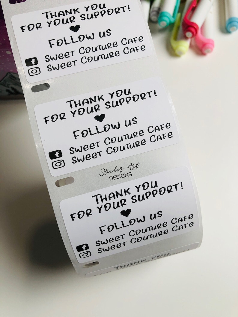 THANK YOU for your support Stickers Business Stickers Thank | Etsy