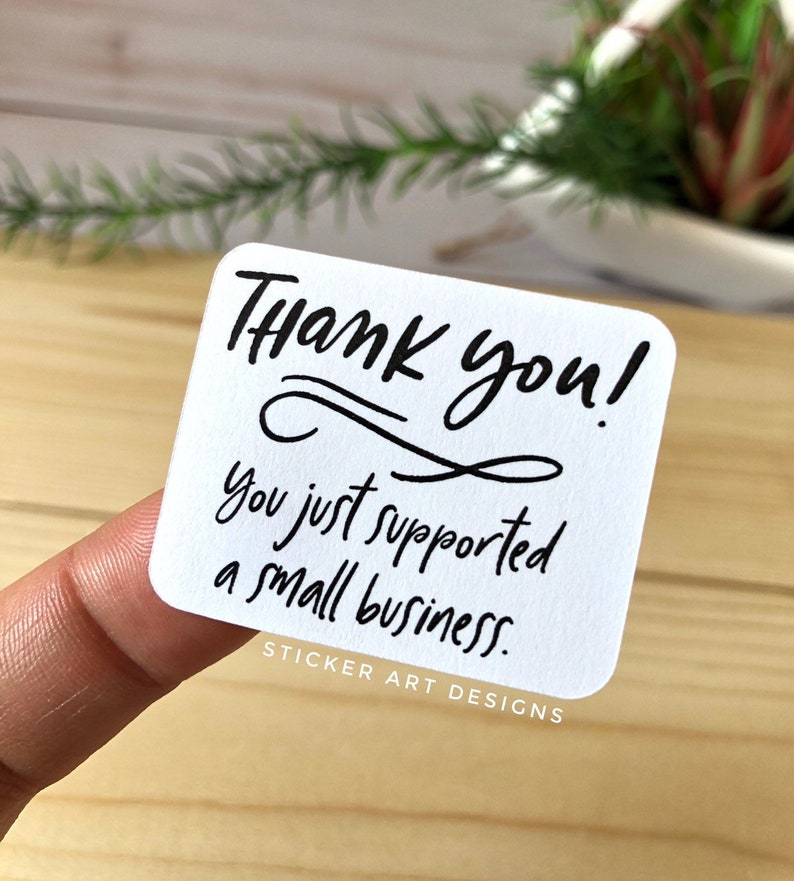 35 Thank You Stickers, Small Business Stickers, You Just Supported a ...