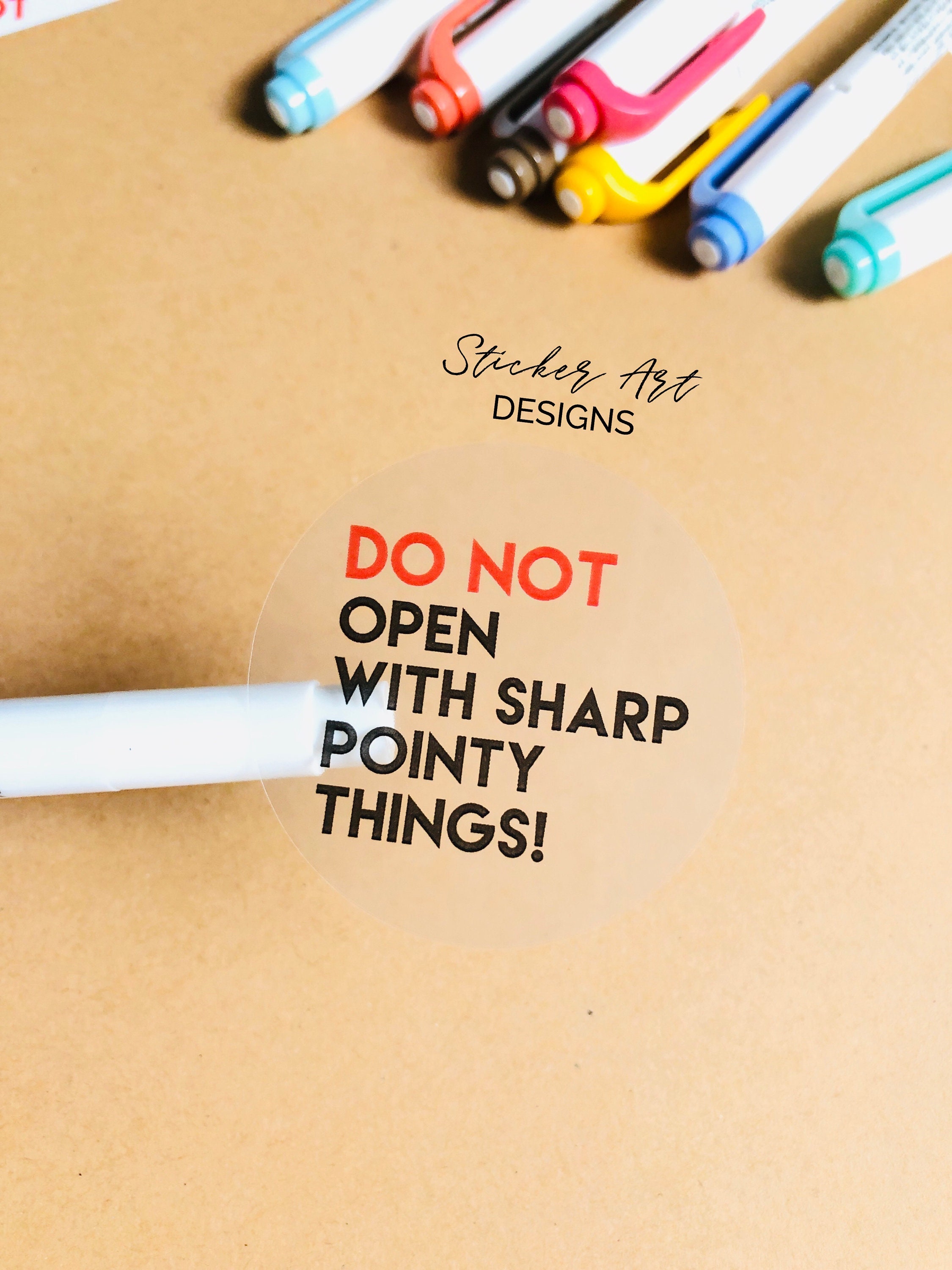 30 Do Not Open With Sharp Pointy Things Stickers Fragile - Etsy