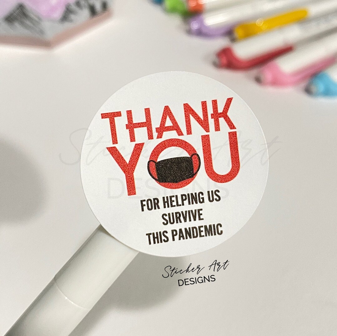 16 Thank You Pandemic Stickers Restaurant Labels Small - Etsy