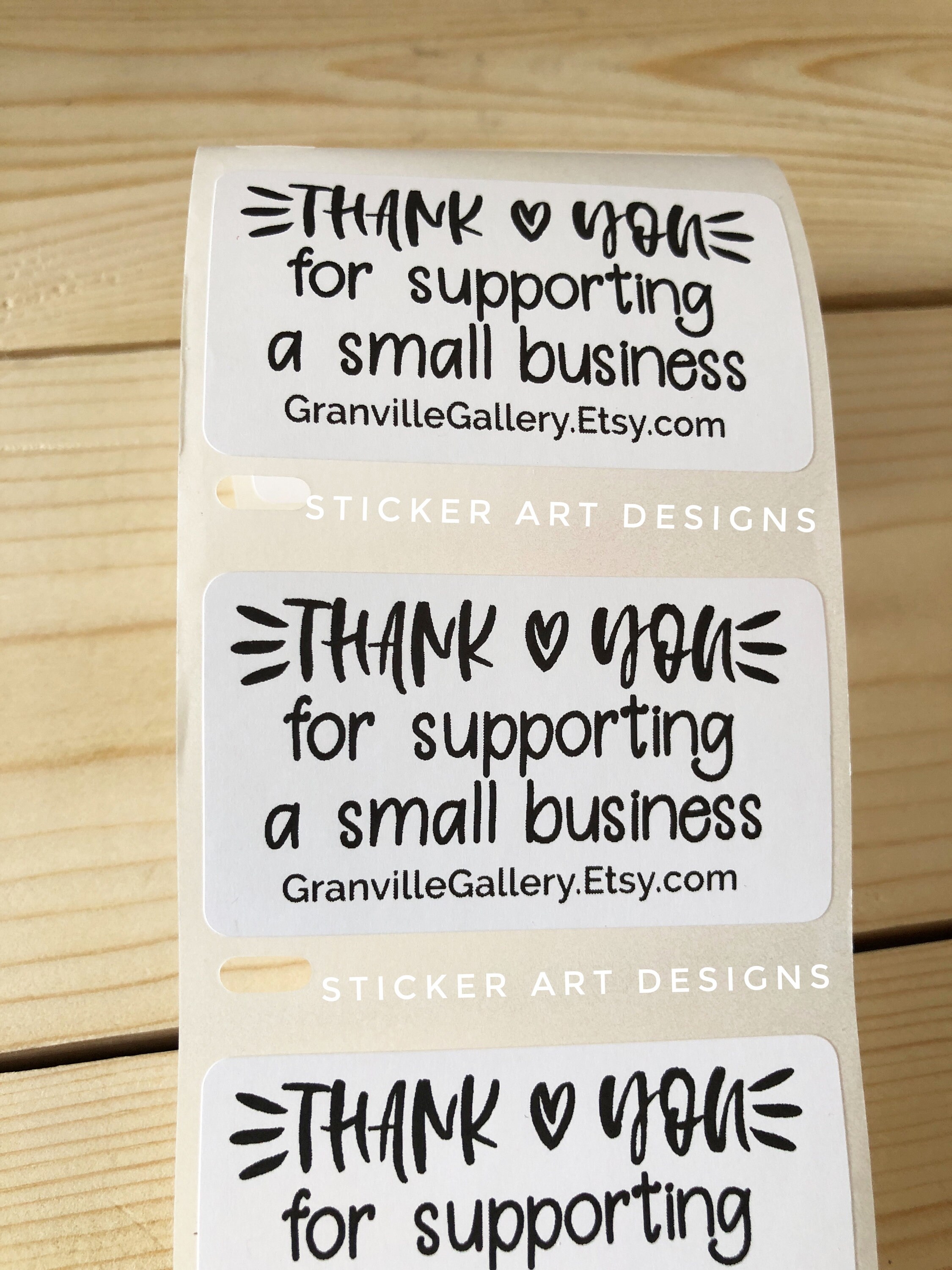 100/150/200 Thank You Stickers Thank You for Supporting a | Etsy