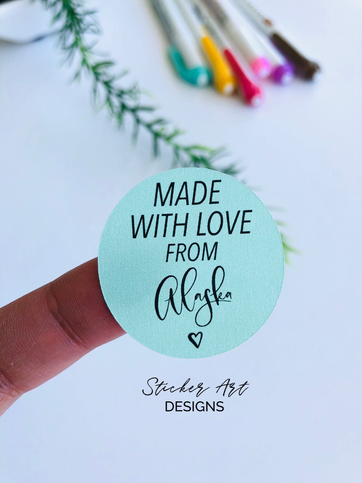 30 MADE WITH LOVE Sticker Made in Iowa Made in California | Etsy