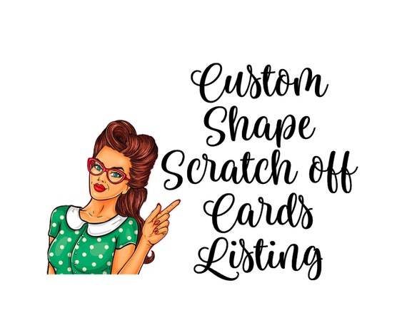 CUSTOM Shape Business Scratch Cards Promotional Material | Etsy