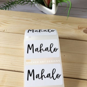 Mahalo Stickers, Thank You Stickers, Business Stickers, Custom Logo ...