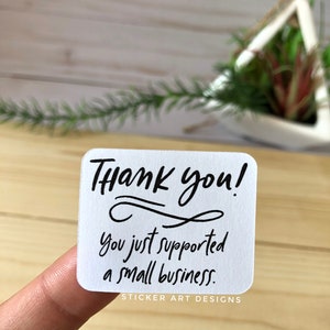 35 Small Business Stickers, You Just Supported a Small Business, Thank ...