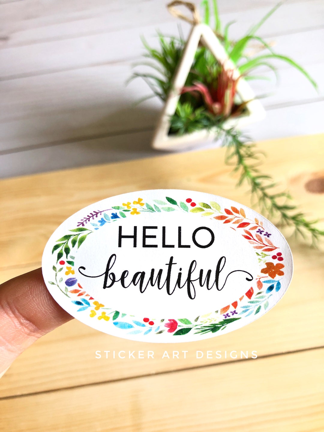 Hello Beautiful Stickers, Motivational Stickers, Inspirational Stickers ...