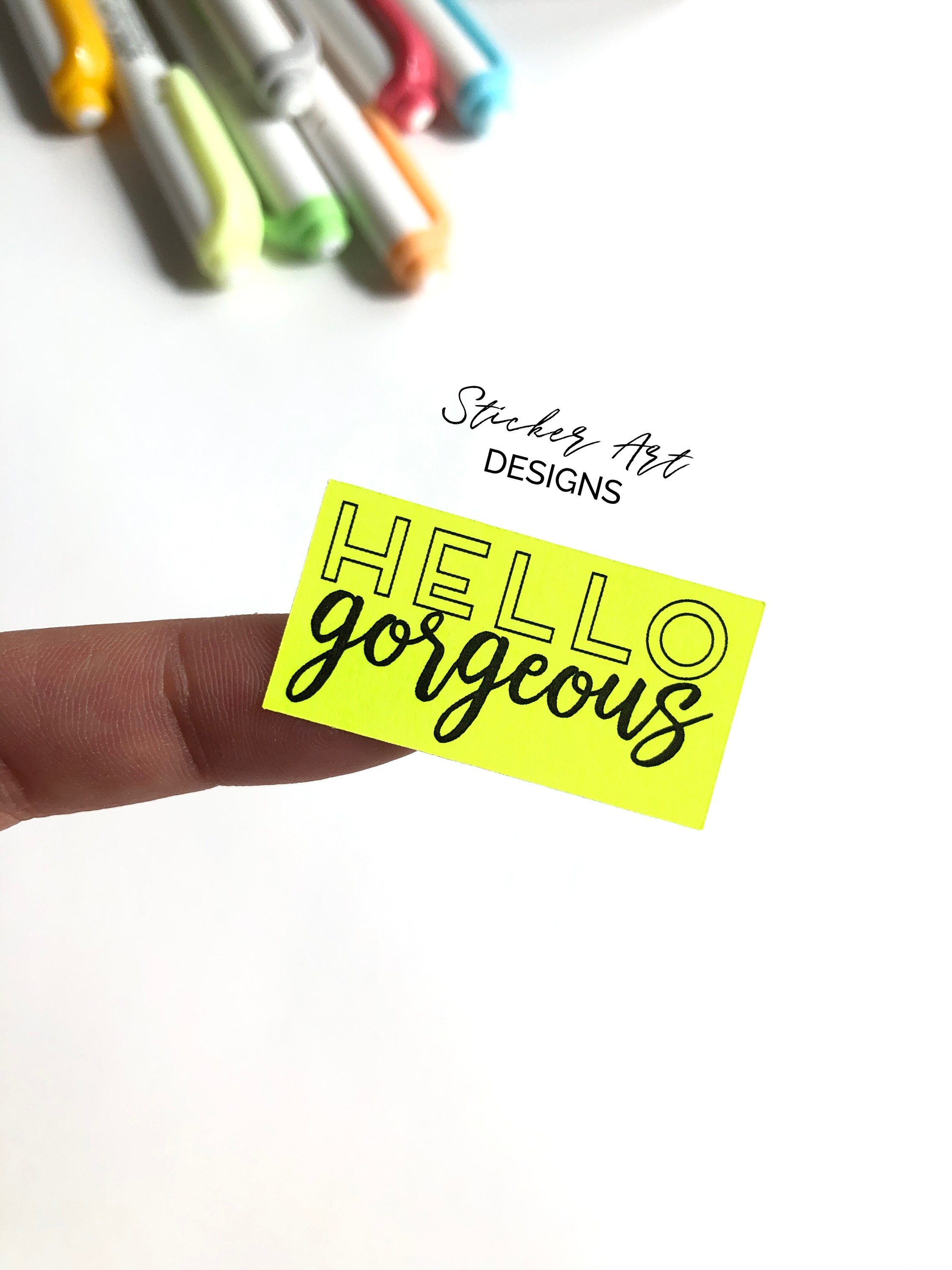 Hello Gorgeous Stickers Small Business Stickers Business | Etsy